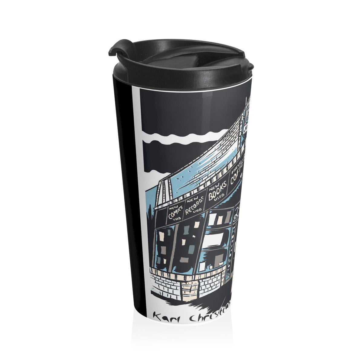 Stainless Steel Travel Mug, Karl Krumpholz – Mutiny Comics & Coffee Online