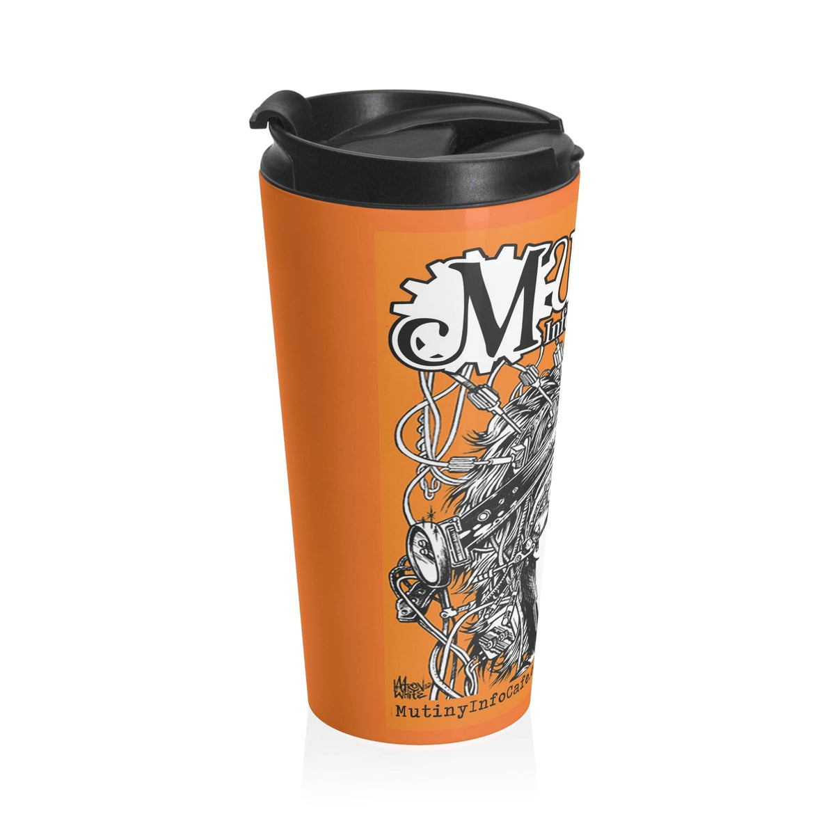 Stainless Steel Travel Mug, Orange – Mutiny Comics & Coffee Online